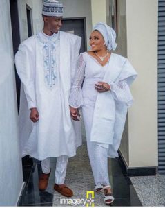 Cute Hausa Couples in colourful Traditional Wedding Outfits – Sisi Couture